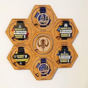 Six Star World Marathon Majors Finisher Medal Display Holder With ...