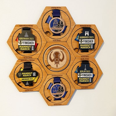 Six Star World Marathon Majors Finisher Medal Display Holder With ...