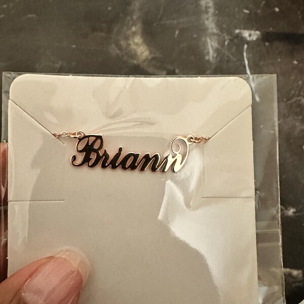 Carrie Font Name Necklace • Personalized Carrie Style Nameplate ...