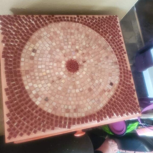 Burgundy Square Mosaic Tiles - 1 Cm Ceramic - Half Pound - Etsy