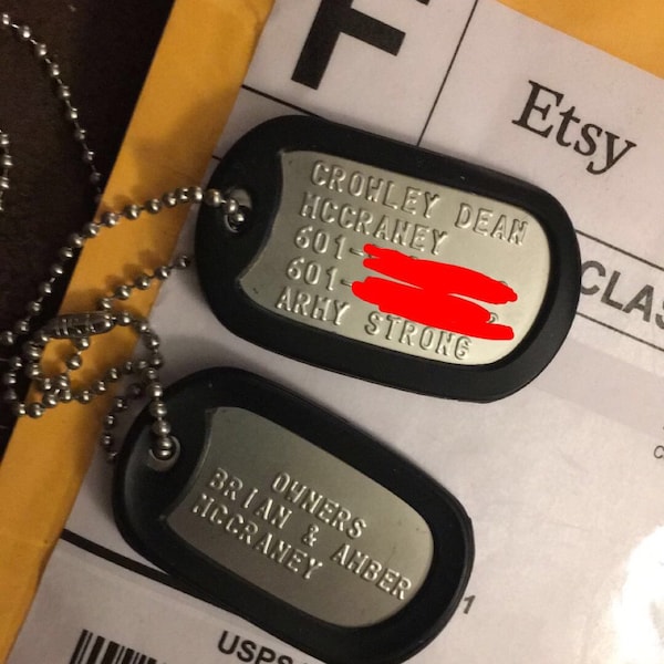 Military Style Dog Tags Custom Made to Order - Etsy