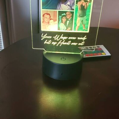 Shimmering Light up Personalized Custom Party Box Table Decoration ...