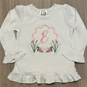 Mallard Girl Duck Pearls Cat Tails Reeds Frame Machine Embroidery ...