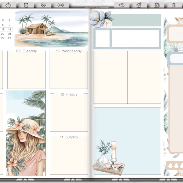 Aesthetic DIGITAL STICKERS, Digital Quote Stickers, Neutral Boho ...