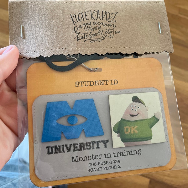 MONSTERS UNIVERSITY ID Tags - Etsy