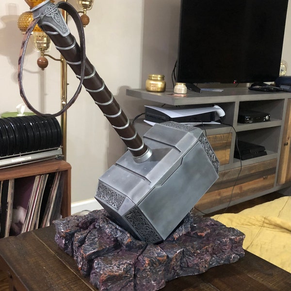 Thor Hammer Mjolnir Resin Fiber Glass Base Cosplay Comic Avengers -base ...