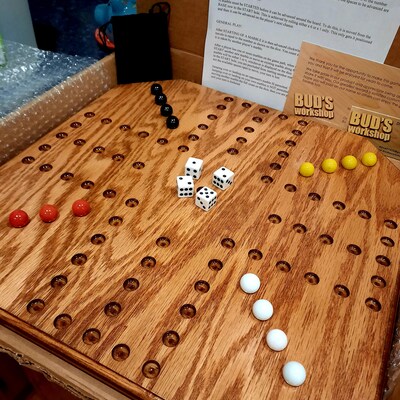 Handmade Oak Aggravation Board Game 6 Player Hexagon Board - Etsy