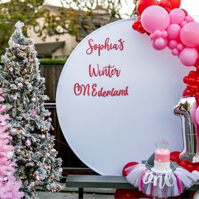 Personalized Backdrop Name Sign, Name Sign for First Birthday Party ...