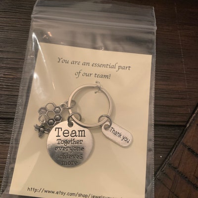 Team Keychain Gift, Team Charm Keychain, Employee Appreciation Gift ...