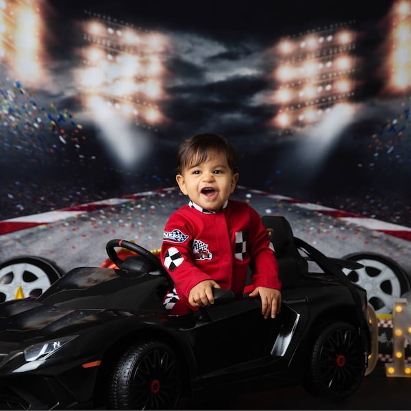 Red Race Car Driver Outfit, Race Car Themed Photo Props, Baby Race Car ...