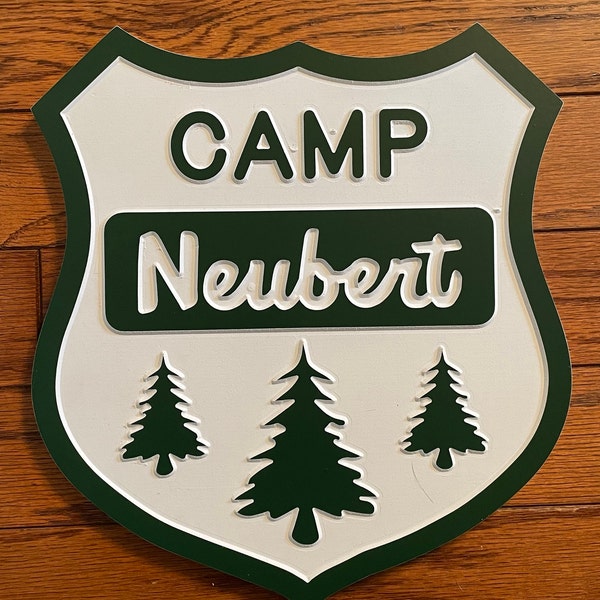 Personalized Camp Sign: Carved Weatherproof PVC Cabin Decor - Etsy