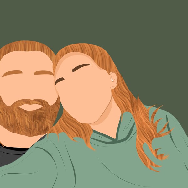 Faceless Portrait, Custom Illustration, Personalised Photo, Photo ...