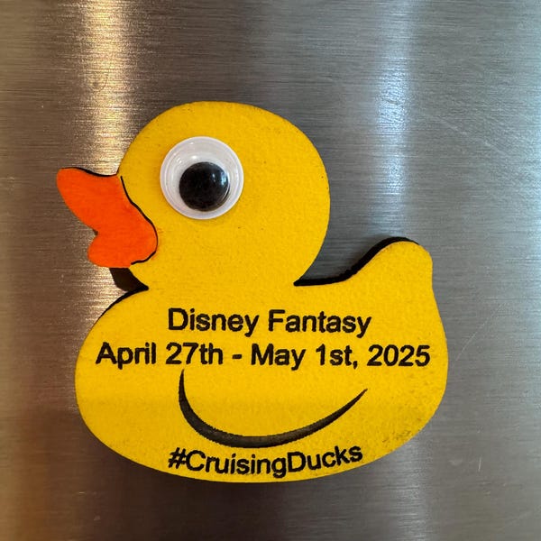 Personalized Cruising Duck Magnet: Cruise Souvenir, Duck Exchange - Etsy
