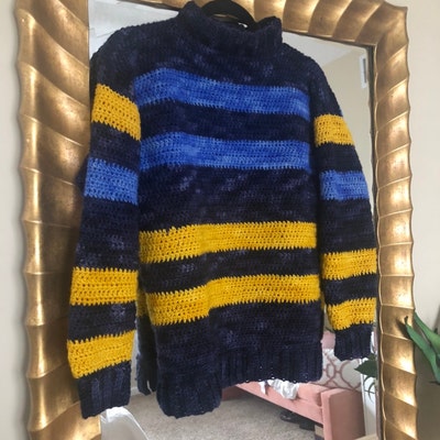 PDF Crochet Pattern for the Retro Stripes Sweater Pullover Megmade With ...