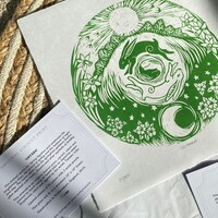 Starling Linocut Print, Original Linoprint, Bird Art, British Wildlife ...