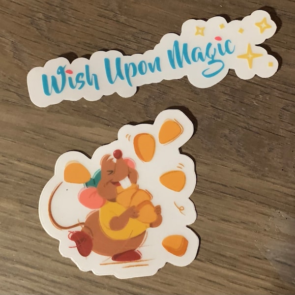 Greedy Gus Gus Transparent Sticker/ Cinderella Sketch Princess Sidekick ...