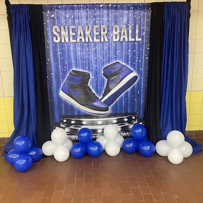 Sneaker Ball Backdrop, Step and Repeat, Sneaker Gala Birthday Banner ...