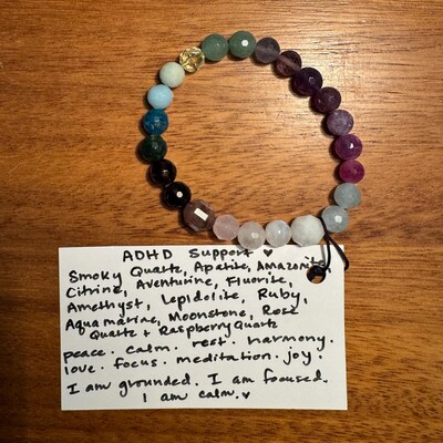 Chunky Earthing Bracelet Bronzite, Moss Agate, Prehnite, Rutile Quartz ...