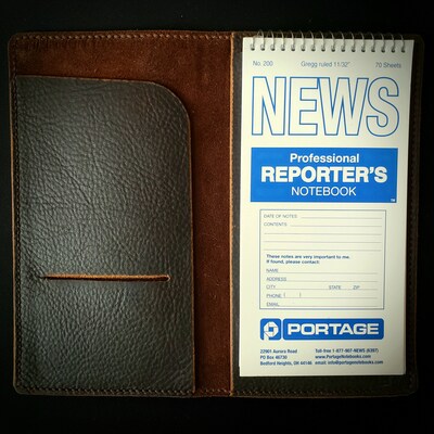 Portage Reporter Notebook Leather Cover for Lefties Too - Etsy