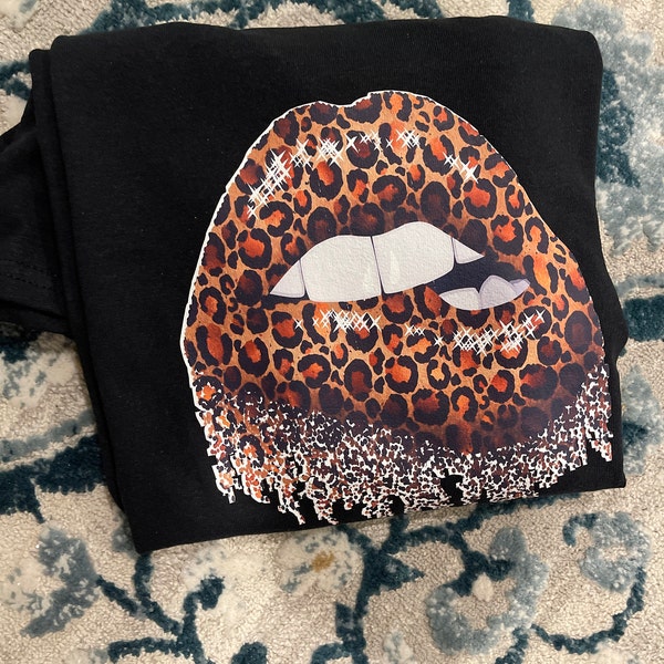 Dripping Leopard Lips Clipart Animal Print Dripping Lip Bite Lips ...