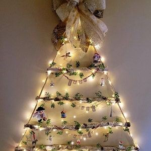 Birch Log Hanging Christmas Tree - Etsy