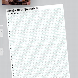 Handwriting Practice Sheets | Digital Downloads, Aesthetic Handwriting ...