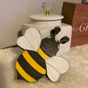 Bee Cutout Free Standing Chunky Wood Craft Bee Craft for Kids Tiered ...