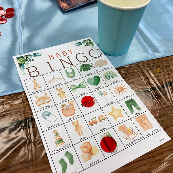 Handheld Printable Bingo Sign or Paddle Fan in 6 Colors to Match Your ...