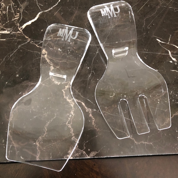 Personalized Salad Servers, Monogram Acrylic Salad Server Set, Engraved ...