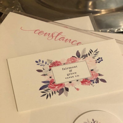 Personalized Note Cards & Envelopes Set Boxed Stationery Set - Etsy