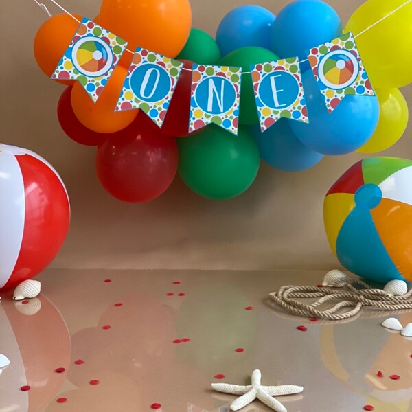 Printable Beach Party Banner Pack With Alphabet, Ages, Happy Birthday ...