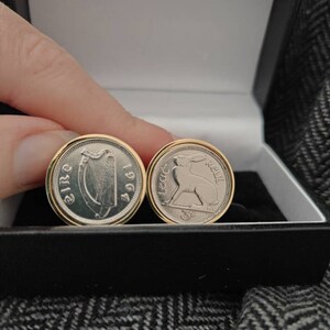 Irish Coin Cufflinks, Genuine Irish 3d Threepence Coin Cufflink With ...