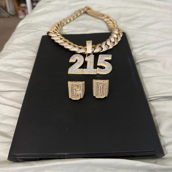 Full Iced Out 15MM Cuban Link Chain,baugette Chain,personalized Hip Hop ...