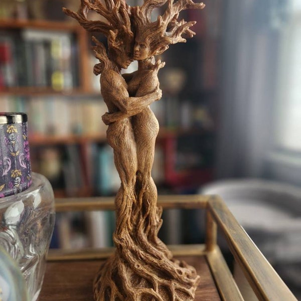 Amor Silvanus: Embracing Dryads Statue | Mythical Forest Creature ...