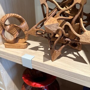 Triquetra Mobius Strip-like Wood Carving Trefoil Math Sculpture Celtic ...