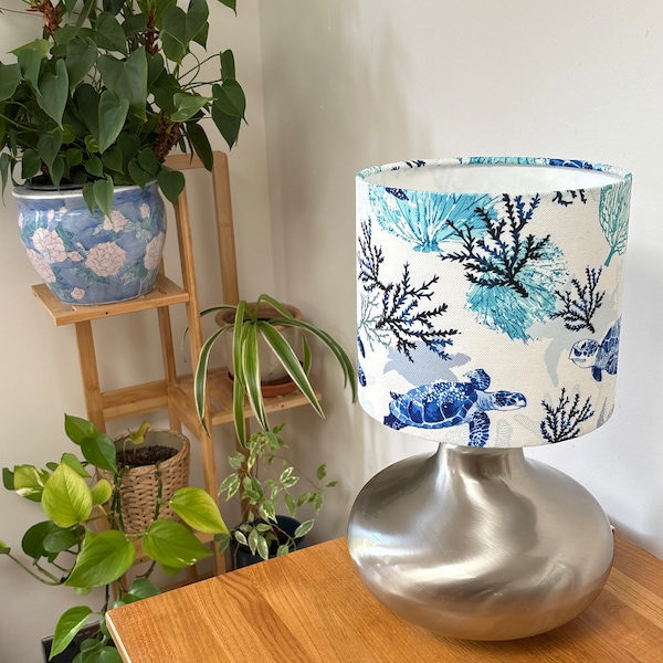 Ocean Lampshade, Coastal Lamp Shade, Beige Light Shade, Seaside Under ...
