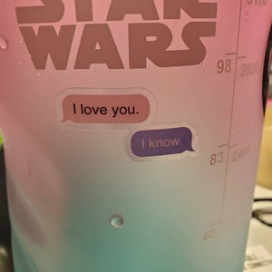 Star Wars Text Messages Transparent Laptop Stickers/ Han Solo | Etsy