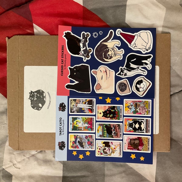 Cursed Cat Meme Sticker Sheet – Sad Cat Sticker, Funny Meme Sticker ...