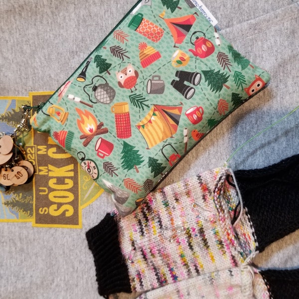 SMALL Autumn Dreaming Project Bag With Mini Pouch, Knitting Bag With ...