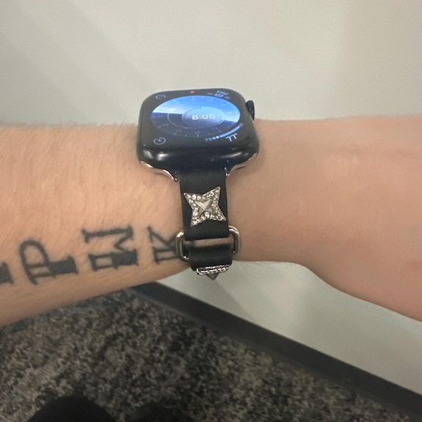 Punk Goth Leather Apple Watch Band: Studded Iwatch Wristband for Iwatch ...