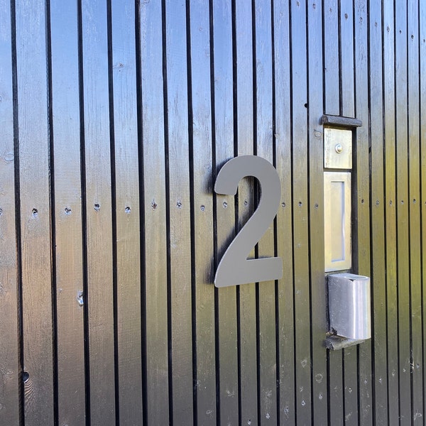 Large, Modern Acrylic House Number, 5mm Thick, Numbers, Floating Digits ...