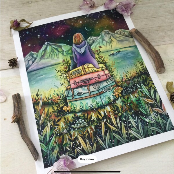 Little Witch , Print, 8x10 Inches - Etsy