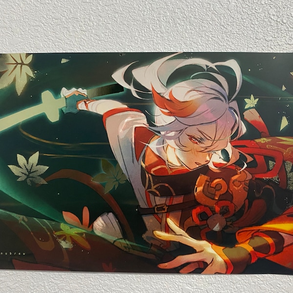 Kazuha (genshin Impact) Autumn Flash || 4"x6" Mini Print, 11"x17 ...