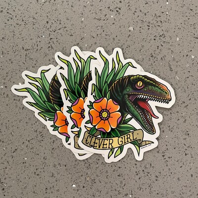 Clever Girl Sticker Vinyl Sticker Tattoo Flash - Etsy
