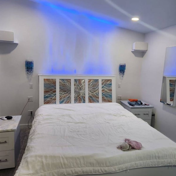 Lighted Metal Wall Art-metal Wall Sculpture -color Changing Wall Art ...