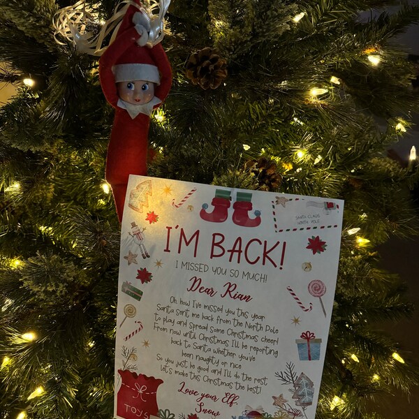 Editable Elf Arrival Letter, Christmas Elf Welcome Letter, Festive ...