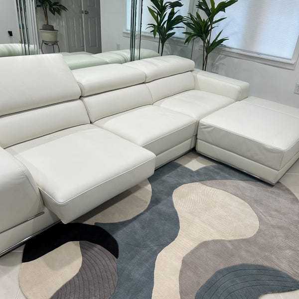 Abstract Modern Hand-tufted Wool Rug – Multicolor Wave Design | Soft ...