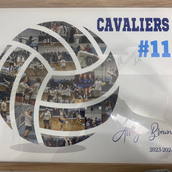 PRINTABLE Volleyball Sport Photo Collage, Senior Night Gifts Volleyball ...