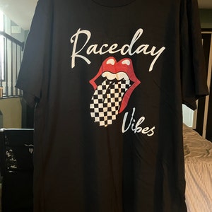 Raceday Vibes Ladies Muscle Tank or Racerback, Stock Car Dirt Bike ...
