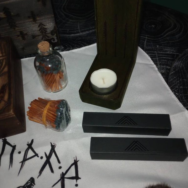 Sleek 4" Black Matches in Black Box | Ethereal Mountain | Custom Match ...